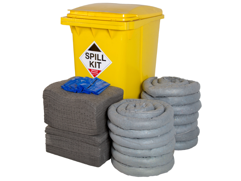 360l emergency spill kit with wheelie bin | Made in the UK | FOD ...