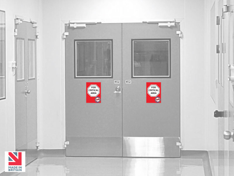 Fod Sign Kit - Stickers And Signs For Fod Critical Area - Sku-F244