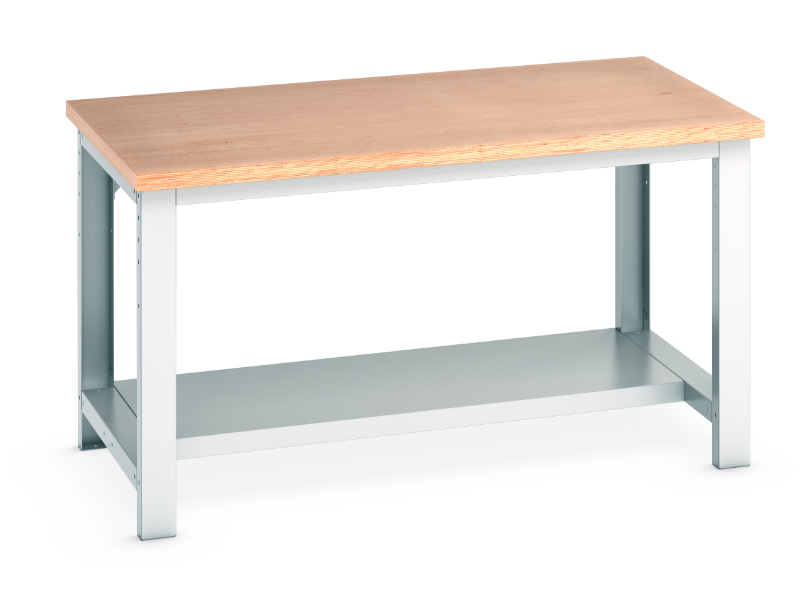 Heavy Duty Metal Workbench With Half Depth Shelf | 10 Year Guarantee ...