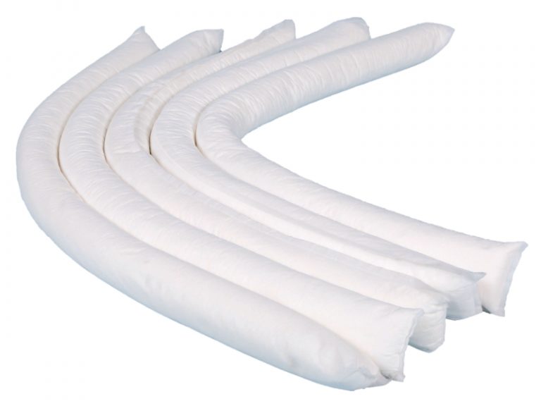 Oil spill absorbent socks ideal for easy clean up of everyday oil and ...