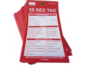 5S Red Tags - Qty 50, 100, 300, 500 | FOD Fighters