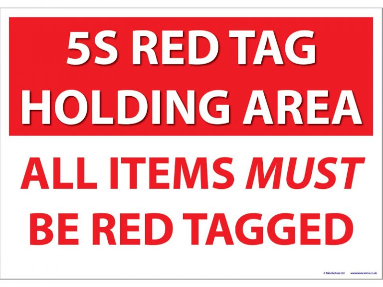 5S Red Tags - Qty 50, 100, 300, 500 | FOD Fighters