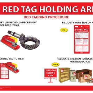 5S Red Tags - Qty 50, 100, 300, 500 | FOD Fighters