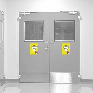 Fod Door Signs For Yellow Control Area - Pack Of 10 Signs - Sku-F184