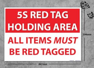 5S Red Tag Area Sign _Sku-4420