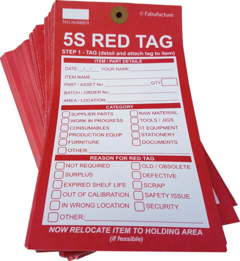 Red Tags for 5S from FOD Fighters UK
